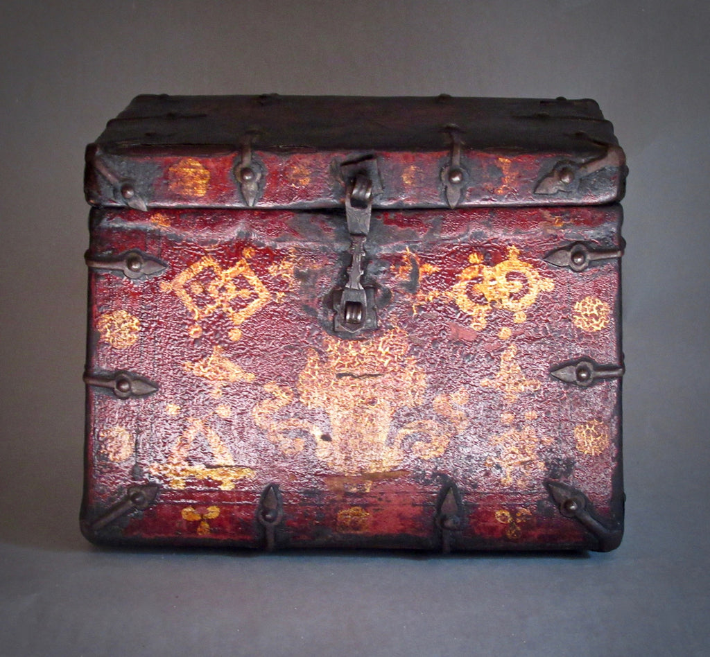 Antique Painted Trapezoidal Box from Tibet – Deborah Garner Collection